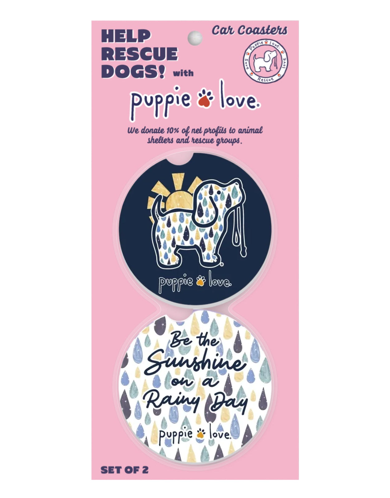 RAINDROP PUP CAR COASTER – Puppie Love