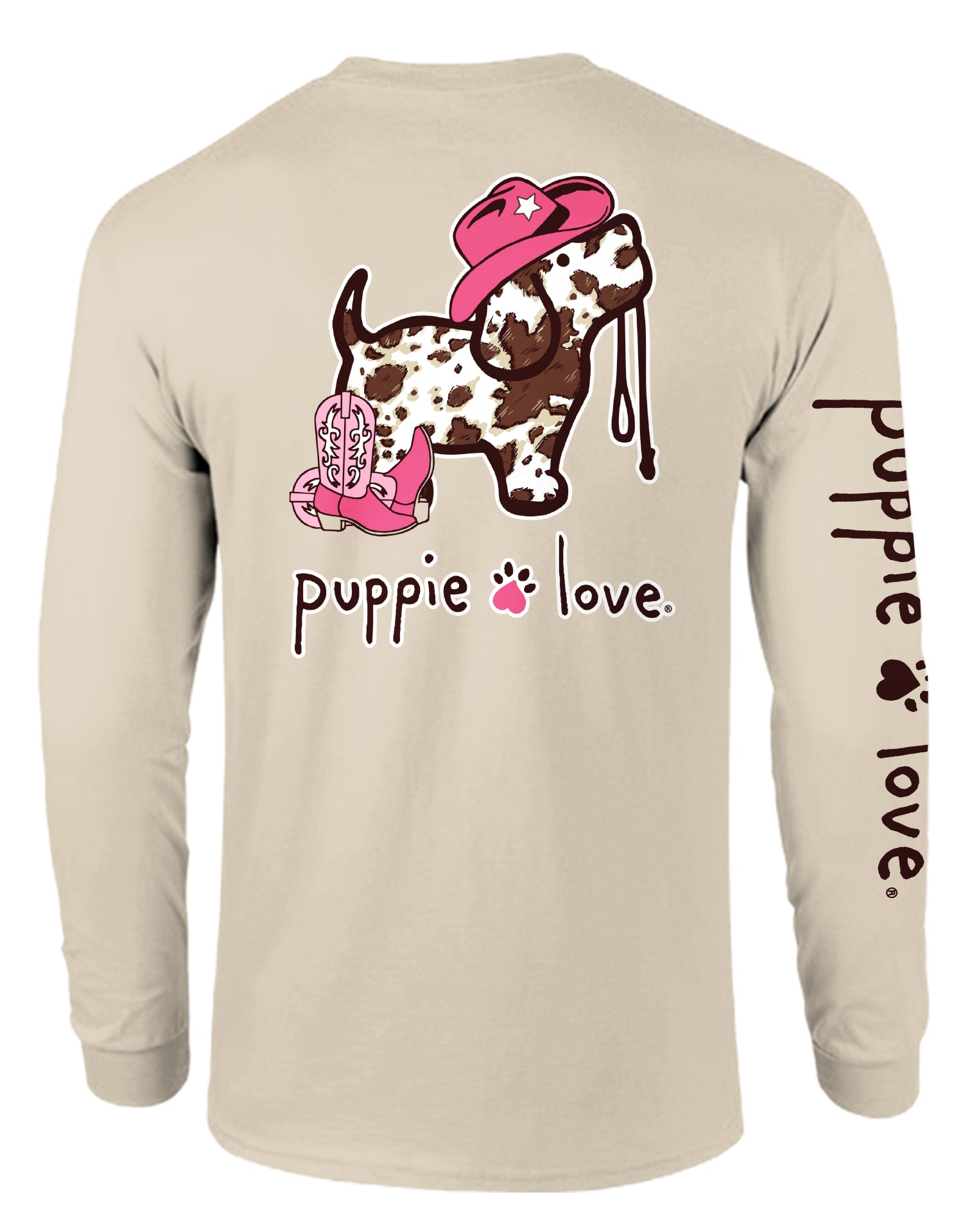 COW PRINT PUP, ADULT LS – Puppie Love