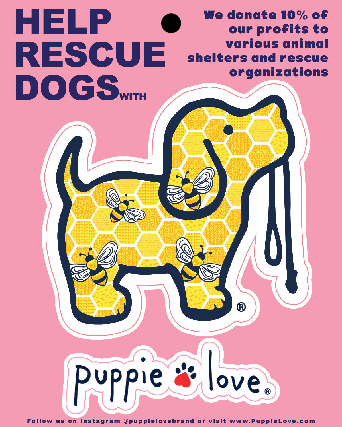 HONEY BEE PUP DECAL – Puppie Love