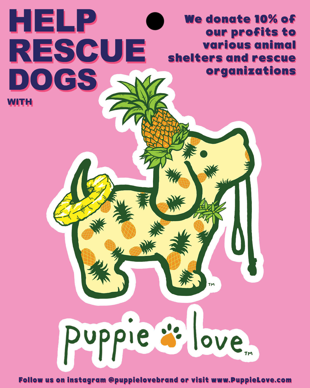 PINEAPPLE PUP DECAL – Puppie Love
