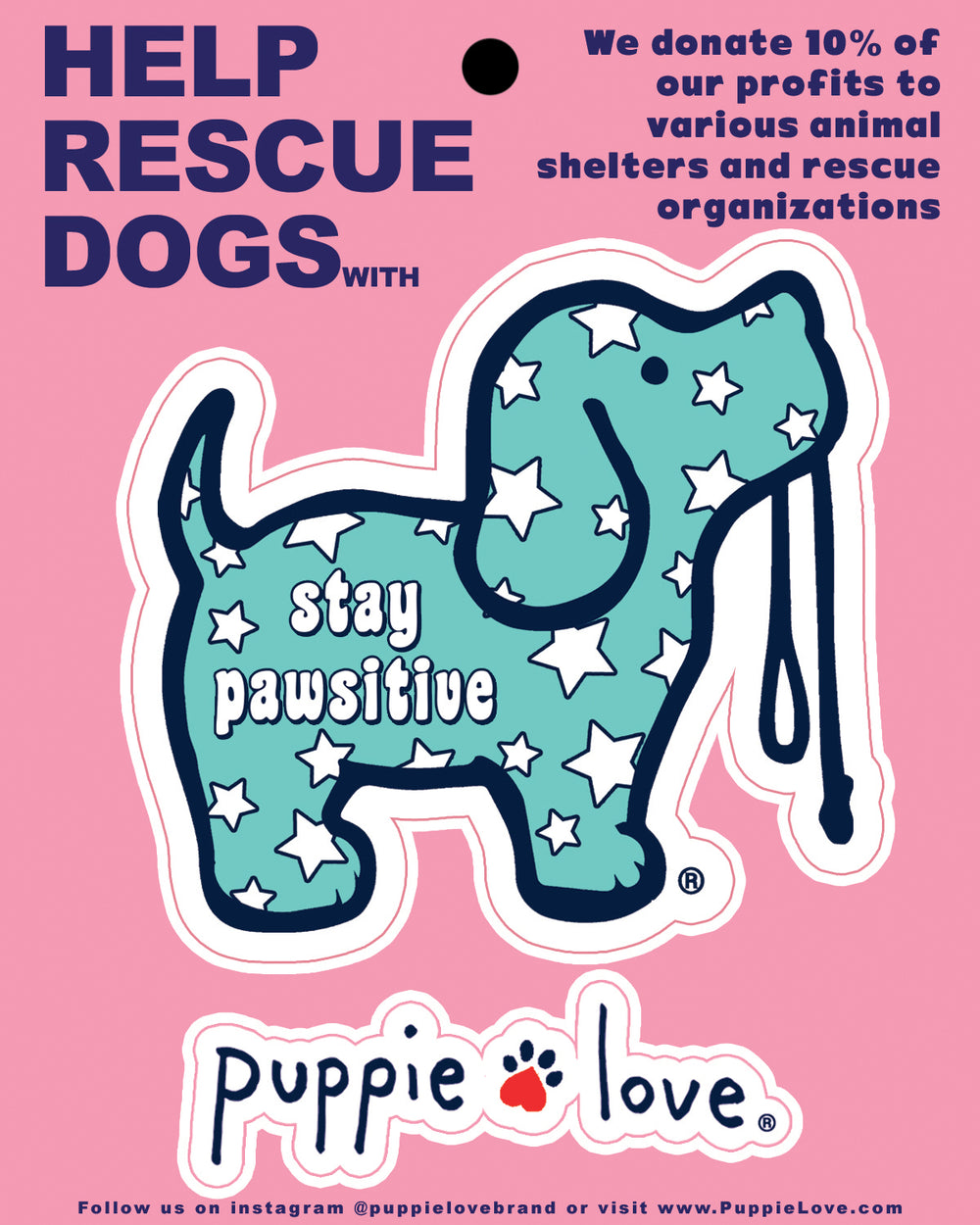 STAY PAWSITIVE PUP DECAL – Puppie Love